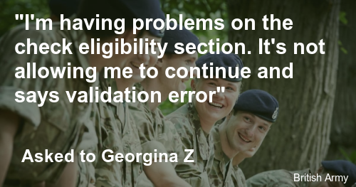 I'm having problems on the check eligibility section. It's not allowing ...