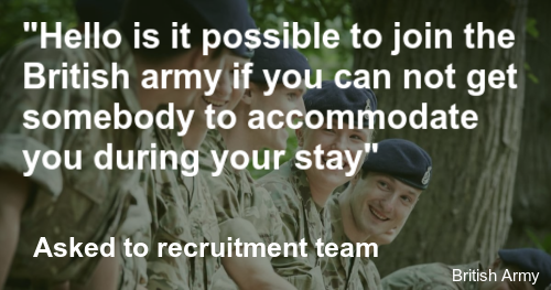 Hello is it possible to join the British army if you can not get ...