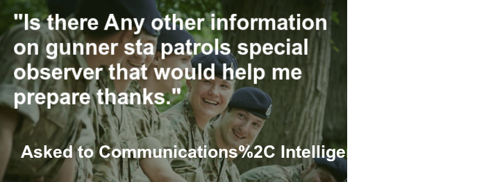 Is there Any other information on gunner sta patrols special observer ...