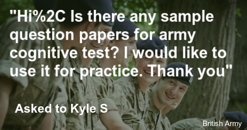 Hi, Is there any sample question papers for army cognitive test? I ...