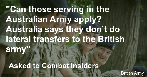 Can those serving in the Australian Army apply? Australia says they don ...
