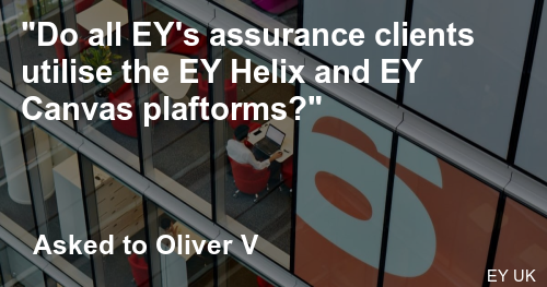 Do all EY's assurance clients utilise the EY Helix and EY Canvas ...